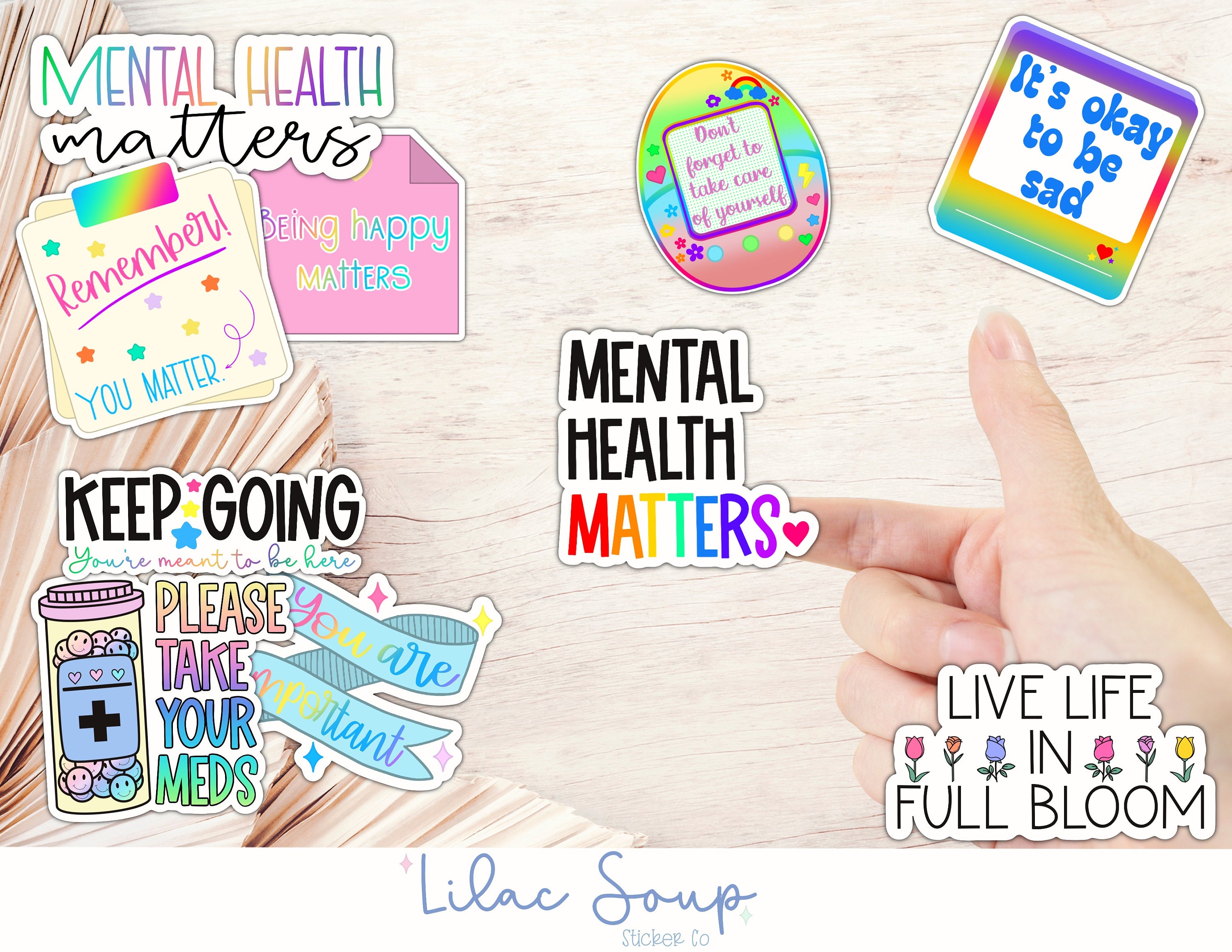 Mental Health Stickers, Digital Download, Planner Stickers Printable ...