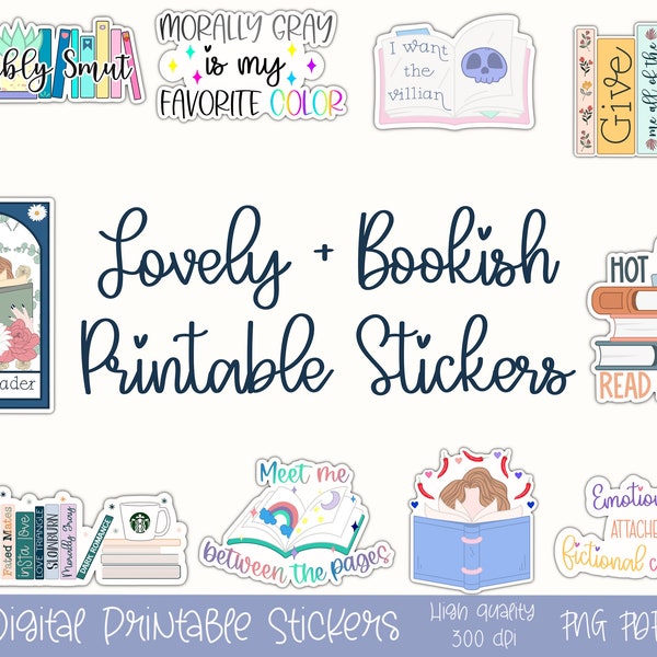 Bookish Stickers - Etsy