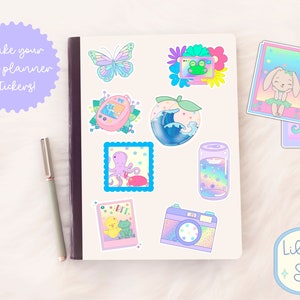 Kawaii Printable Stickers, Kawaii Png, Commercial Use Png, Sticker ...