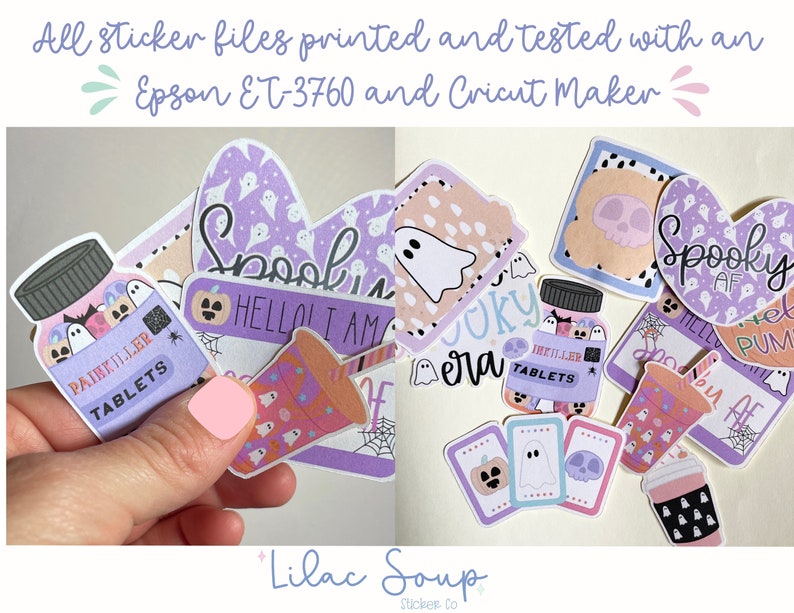 Halloween Stickers Png, Cute Spooky Png, Planner Stickers Printable ...