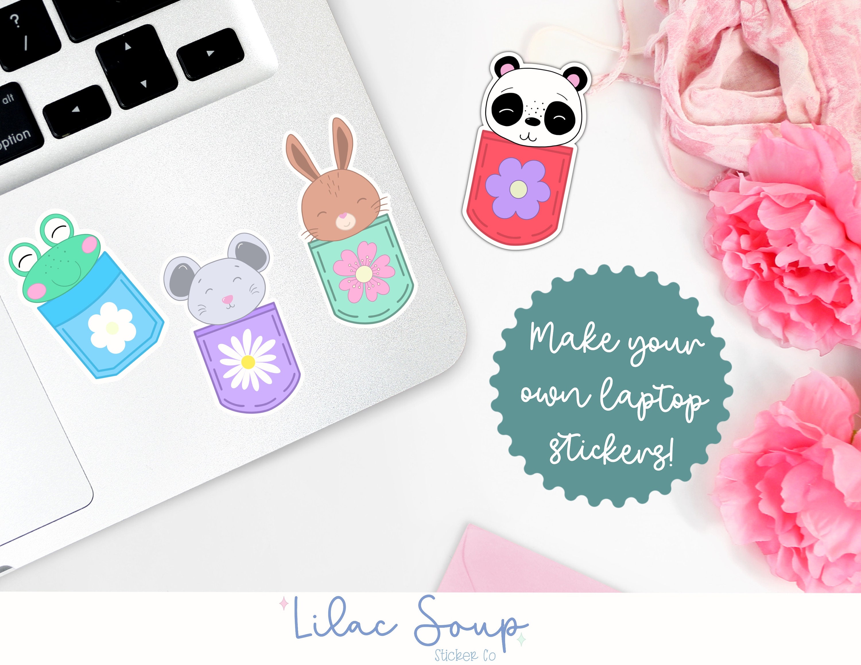 Cute Animal Stickers Png, Pocket Png, Cute Sticker Pack, Print and Cut ...