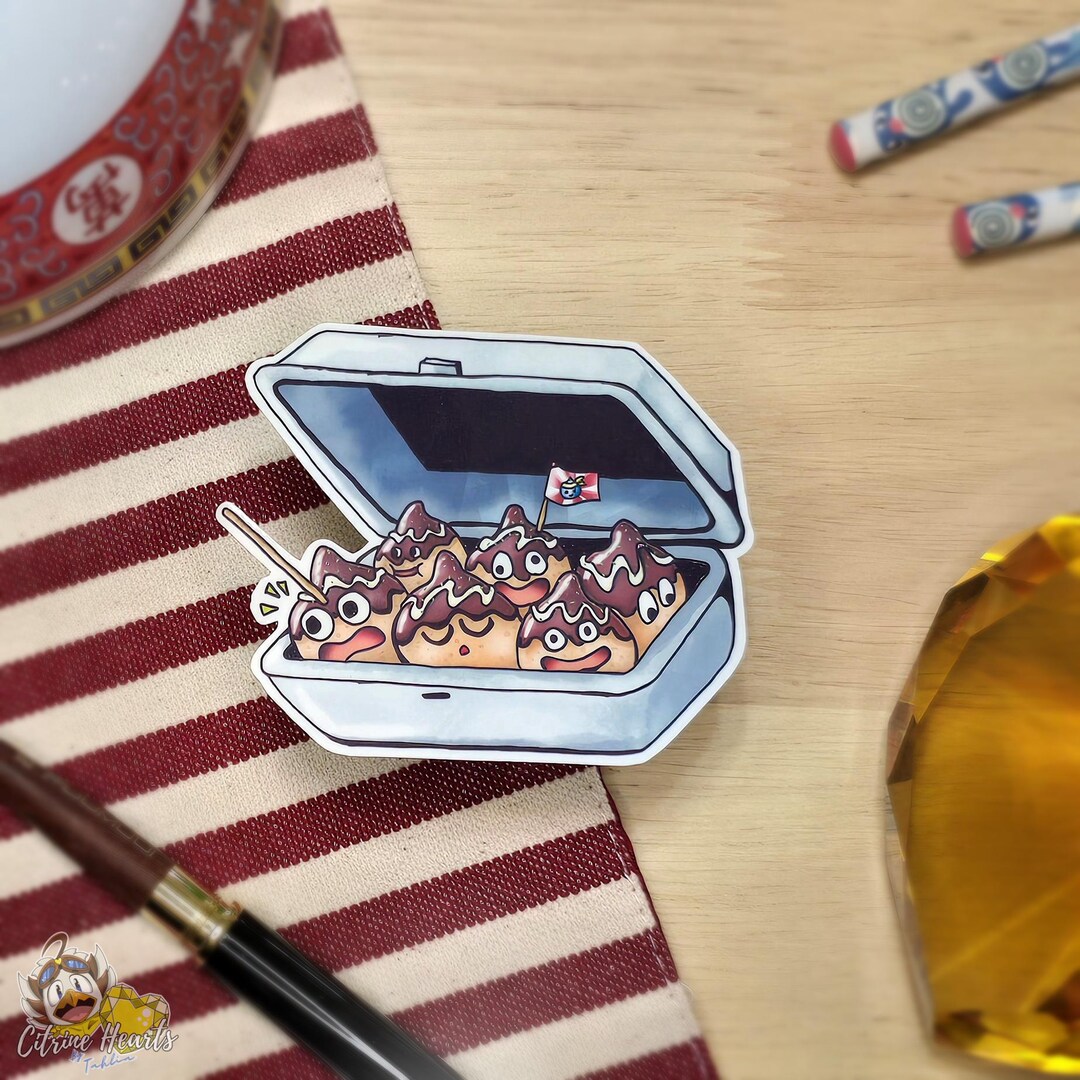 Slime Takoyaki Sticker! | 3" Waterproof: Perfect for Waterbottle ...