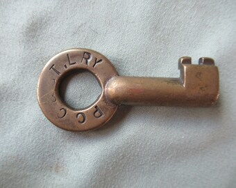 Railroad Brass Key - Etsy