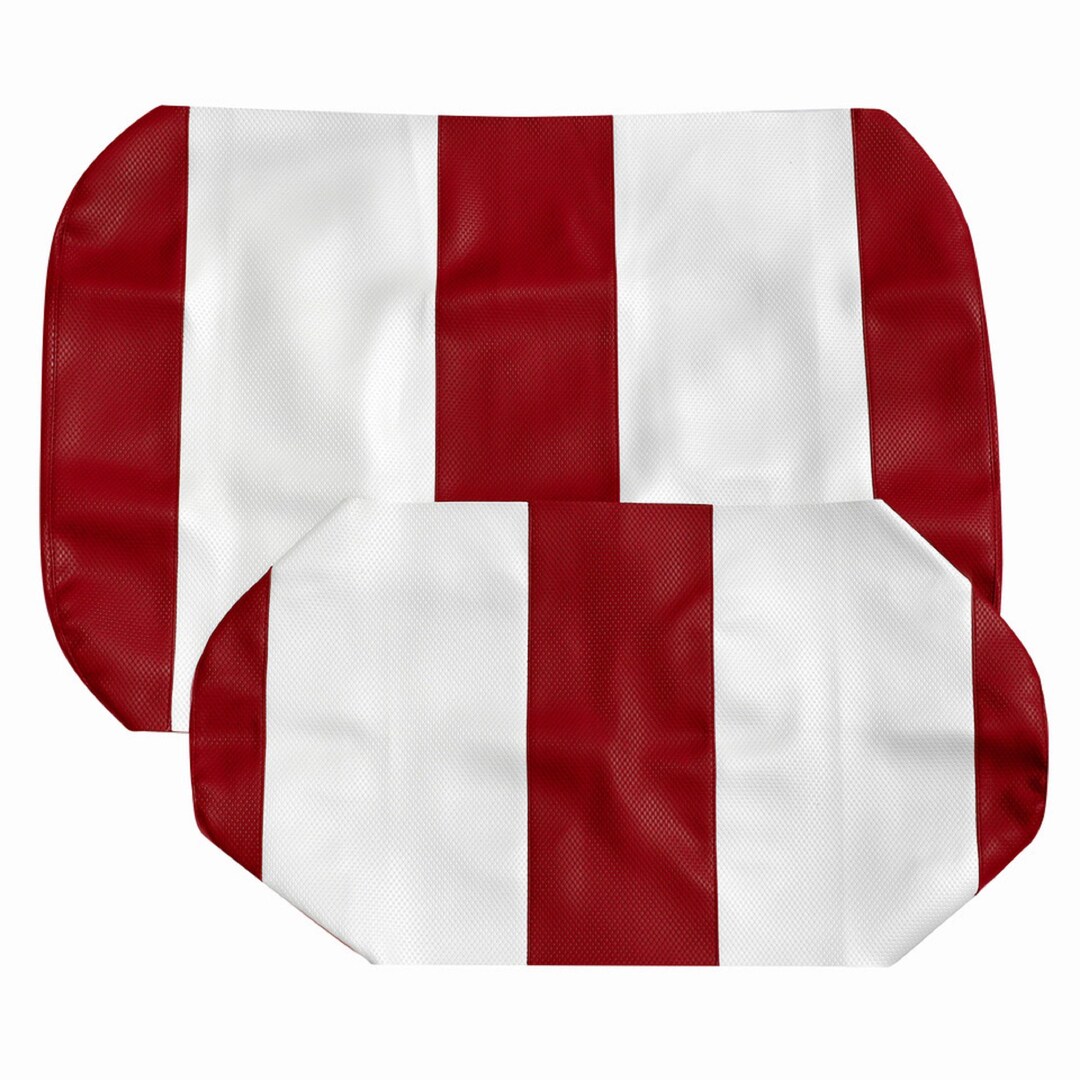 Red White - Club Car Carry Golf Cart Seat Cover Replacement Premium Marine Vinyl - 5 Panel ...