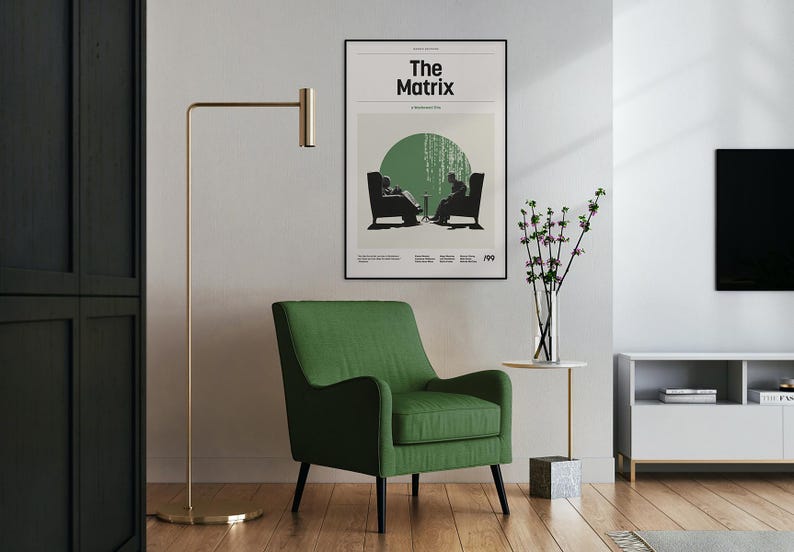 The Matrix Inspired Poster – Alternative Modern Minimalist Art Print ...
