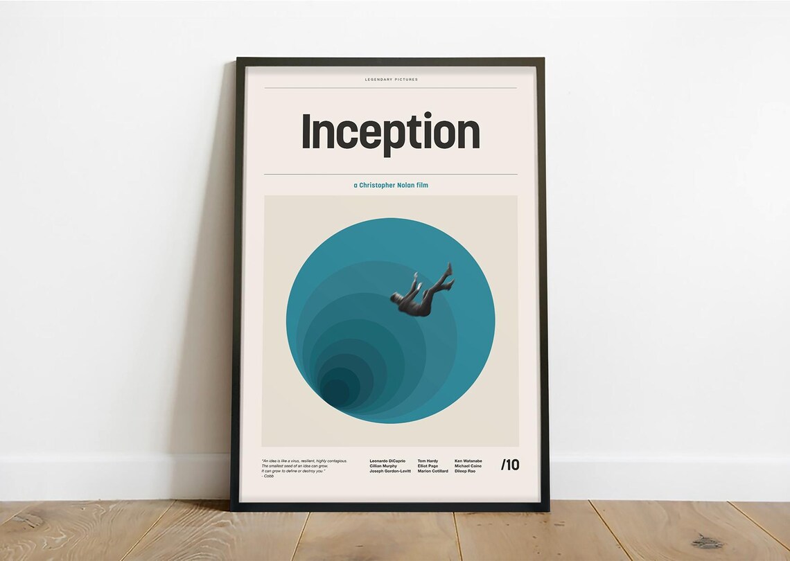 Inception - Alternative Minimalist Vintage Movie Poster. Instant ...