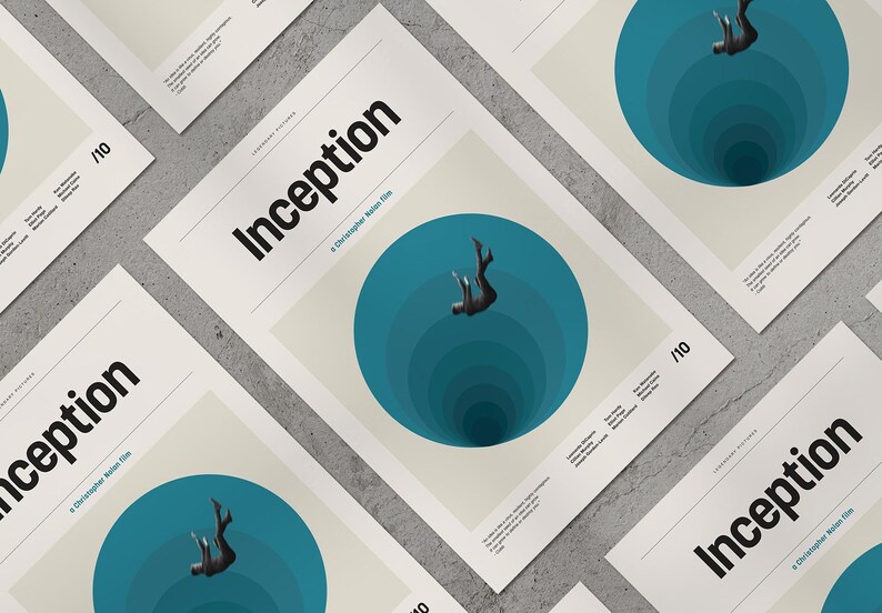 Inception - Alternative Minimalist Vintage Movie Poster. Instant ...