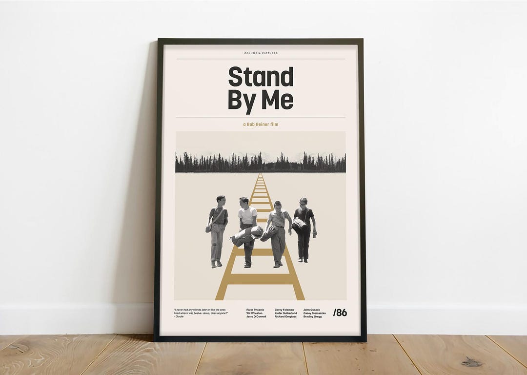 Stand by Me Inspired Poster – Alternative Modern Minimalist Art Print ...
