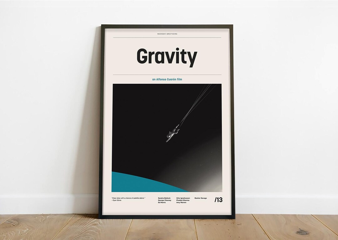Gravity Inspired Poster – Alternative Modern Minimalist Art Print ...