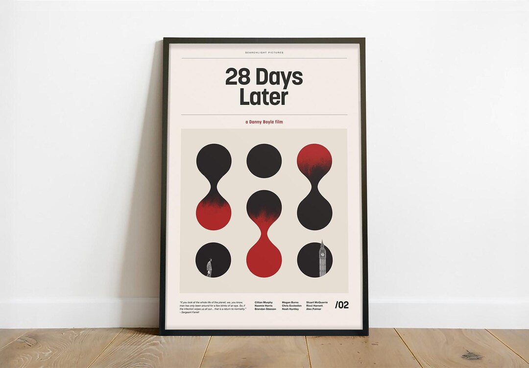 28 Days Later Inspired Poster – Alternative Modern Minimalist Art Print ...