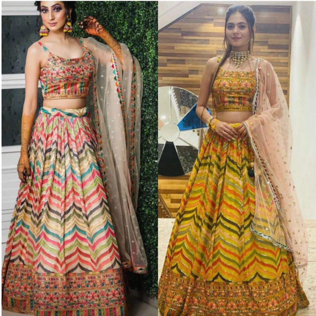 Popular Wedding Collection for Women Ready Made Lehenga Choli, Rustic ...