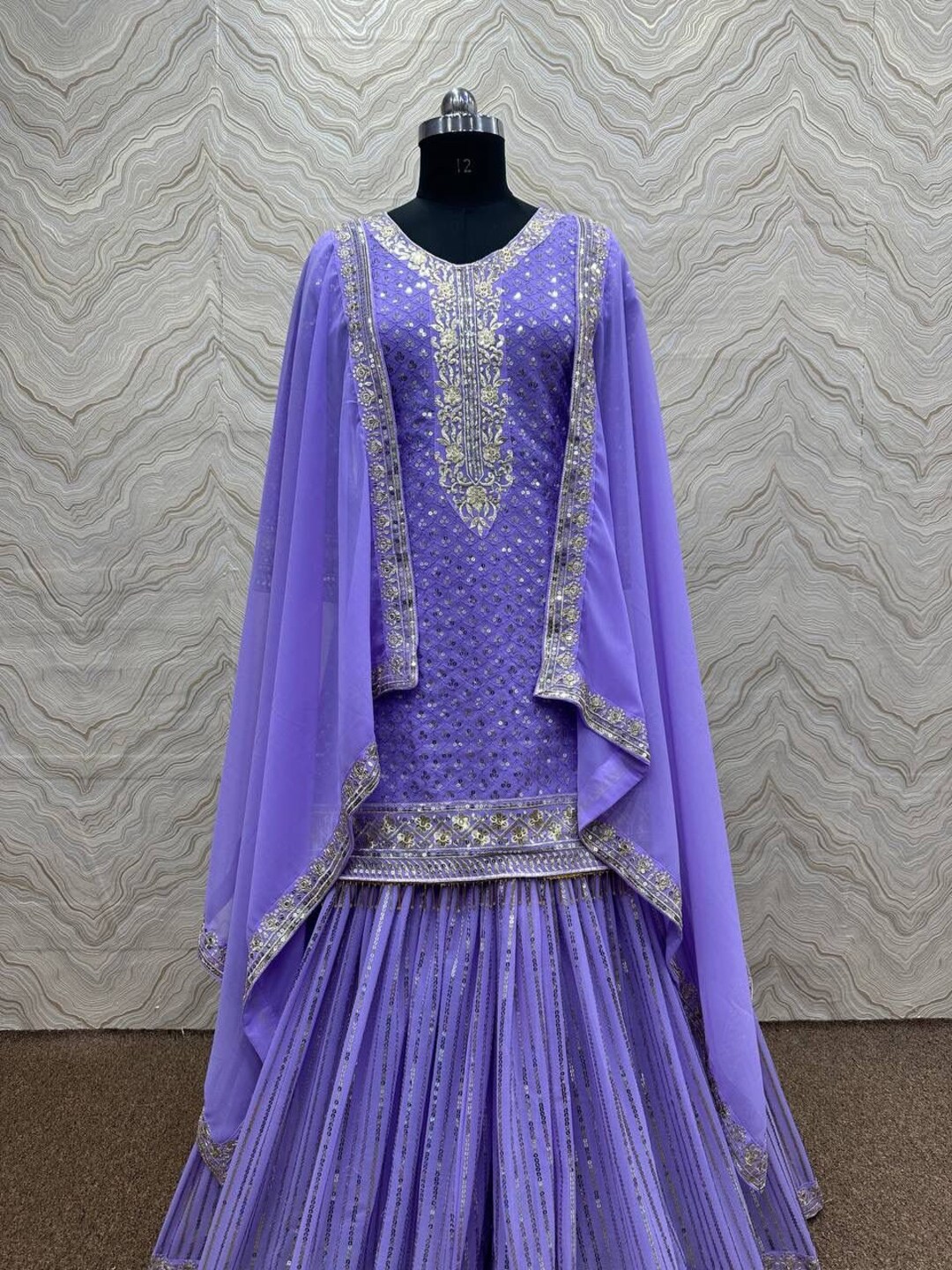 Designer Purple Wedding Wear Pakistani Partywear Straight Kurta Plaza ...