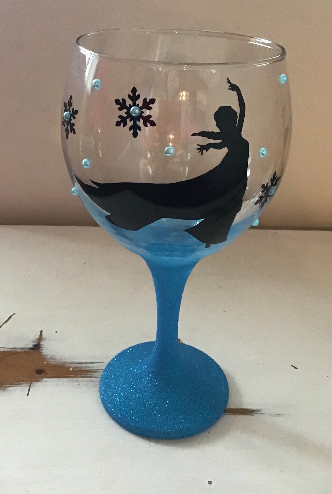 Frozen, Elsa, Glitter, Gin Glass, Glitter Glass, - Etsy UK