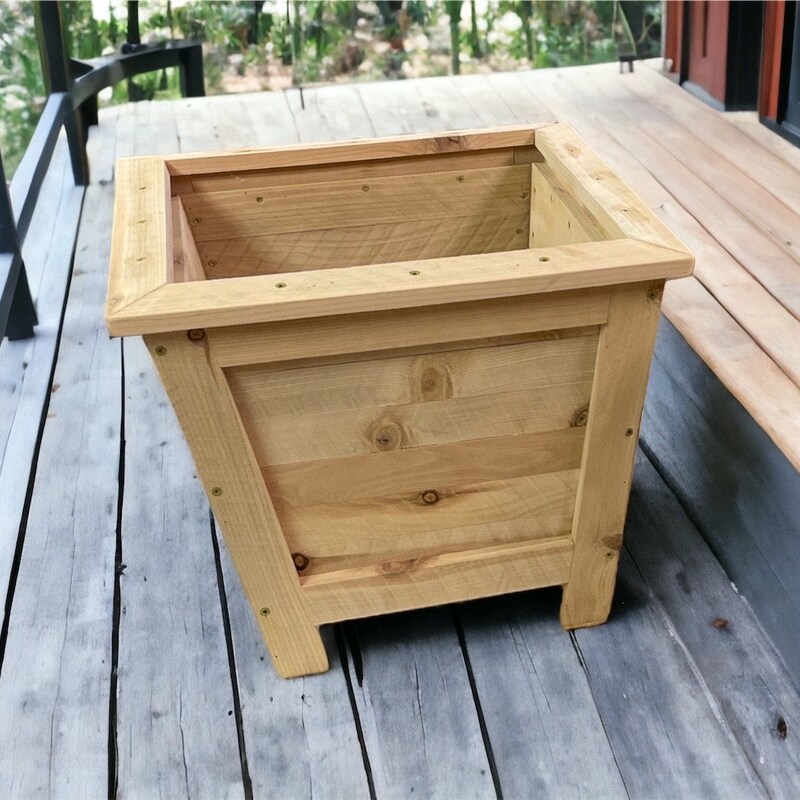 Square Cedar Planter Box - Etsy