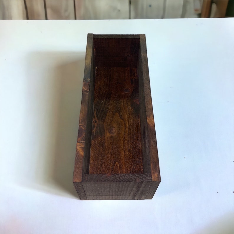 Rustic Wood Planter Box CUSTOM STAIN SIZE Farmhouse Wedding - Etsy