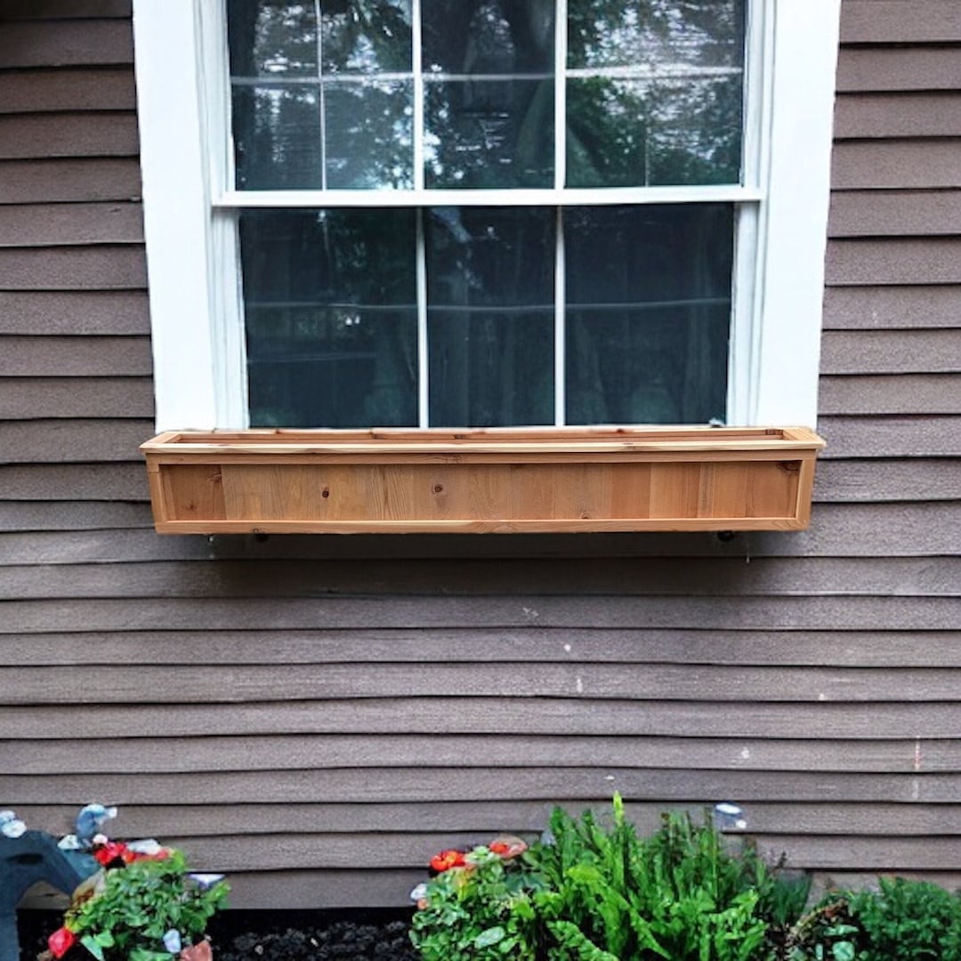 Window Box Flower Planter Cedar Flower Hanging Planter Window Planter ...