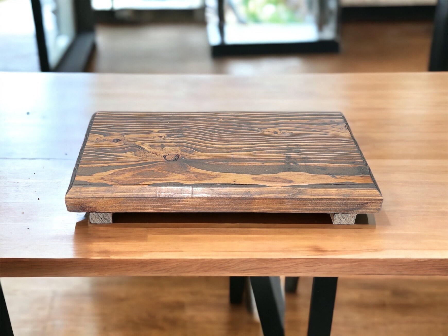 Rustic Wood Riser Tray CUSTOM SIZE and STAIN Farmhouse Decor - Etsy