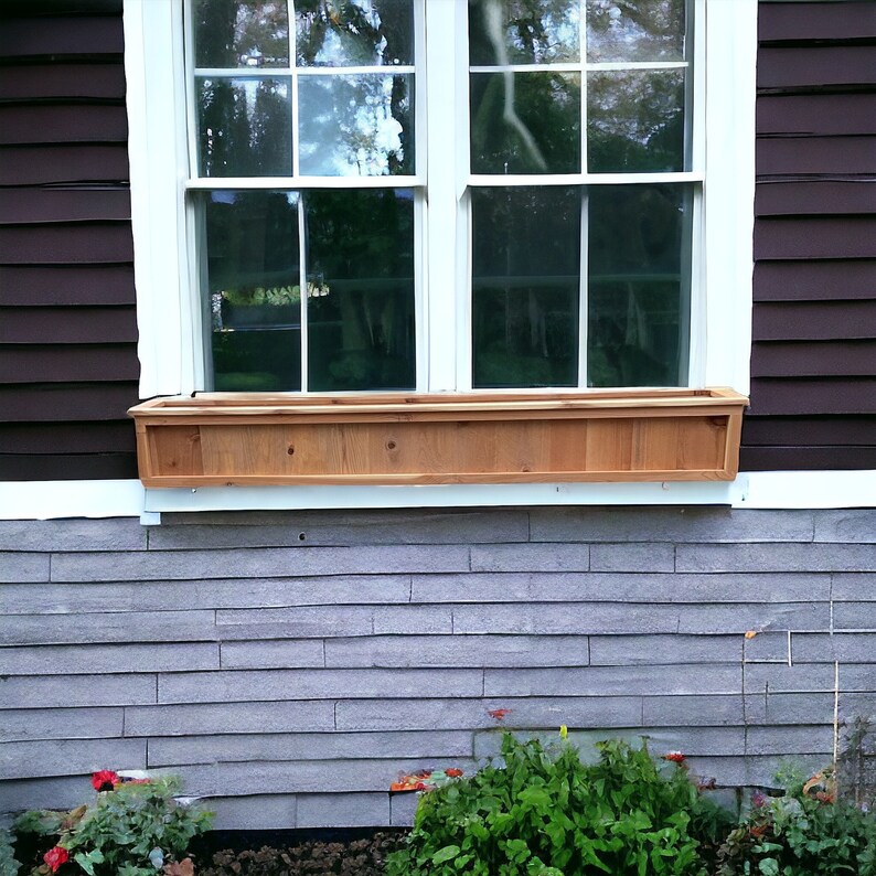 Window Box Flower Planter Cedar Flower Hanging Planter Window Planter ...