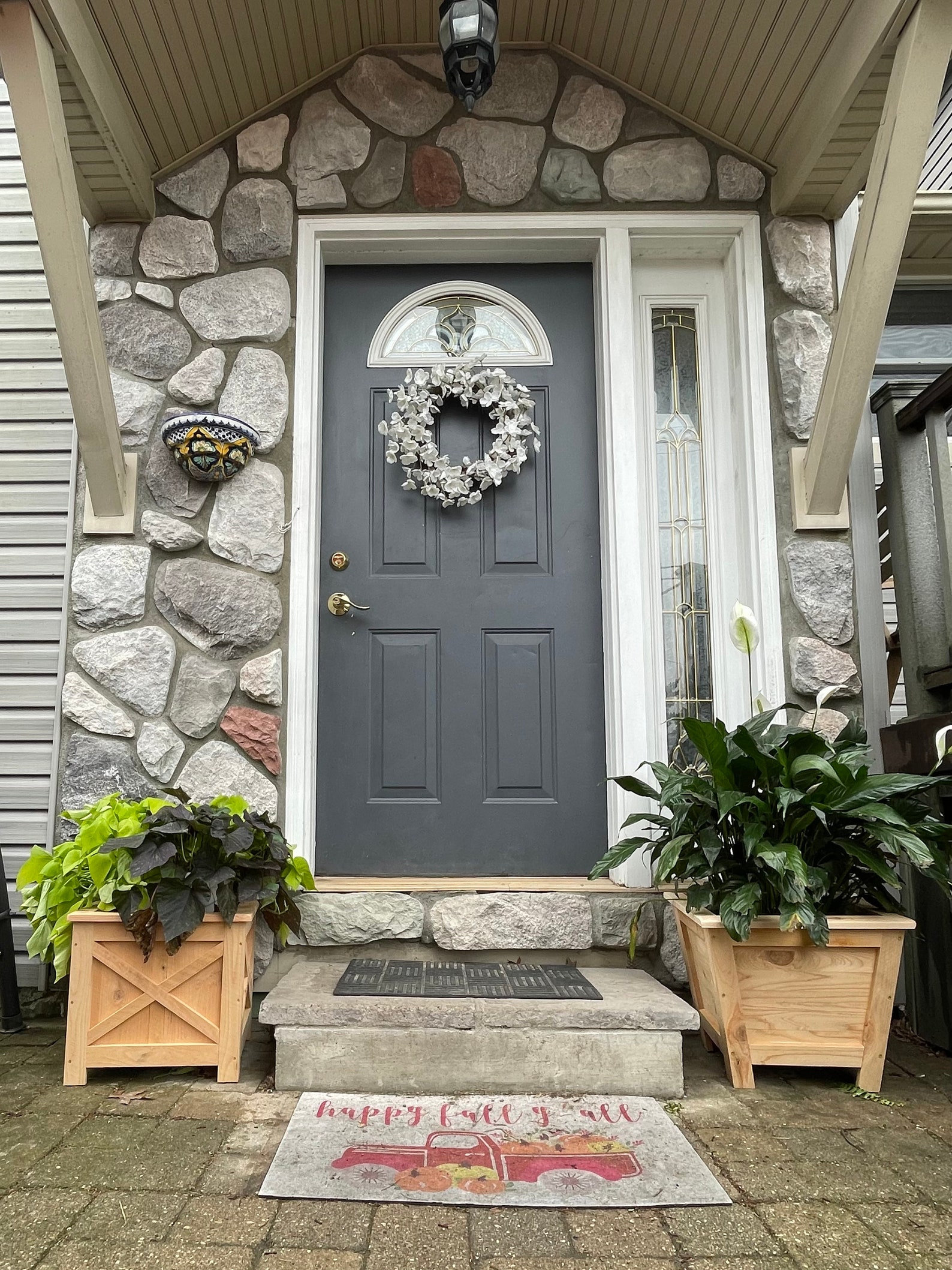 Angled Solid Cedar Planter Box Modern Style Planter Box Garden Box ...