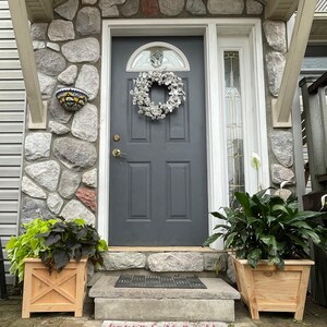 Angled Solid Cedar Planter Box Modern Style Planter Box Garden Box ...