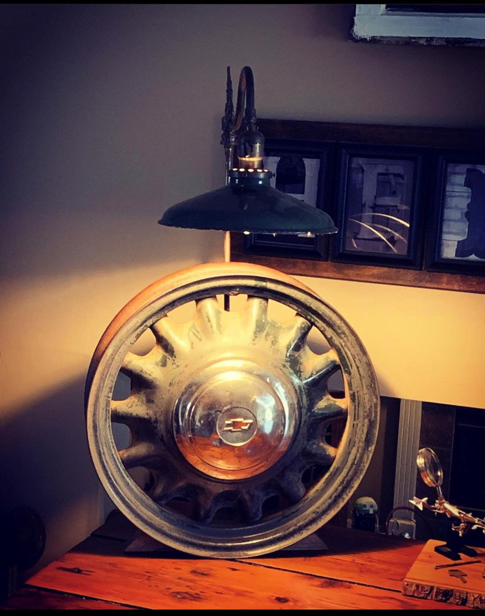 Chevy Wheel Lamp - Etsy
