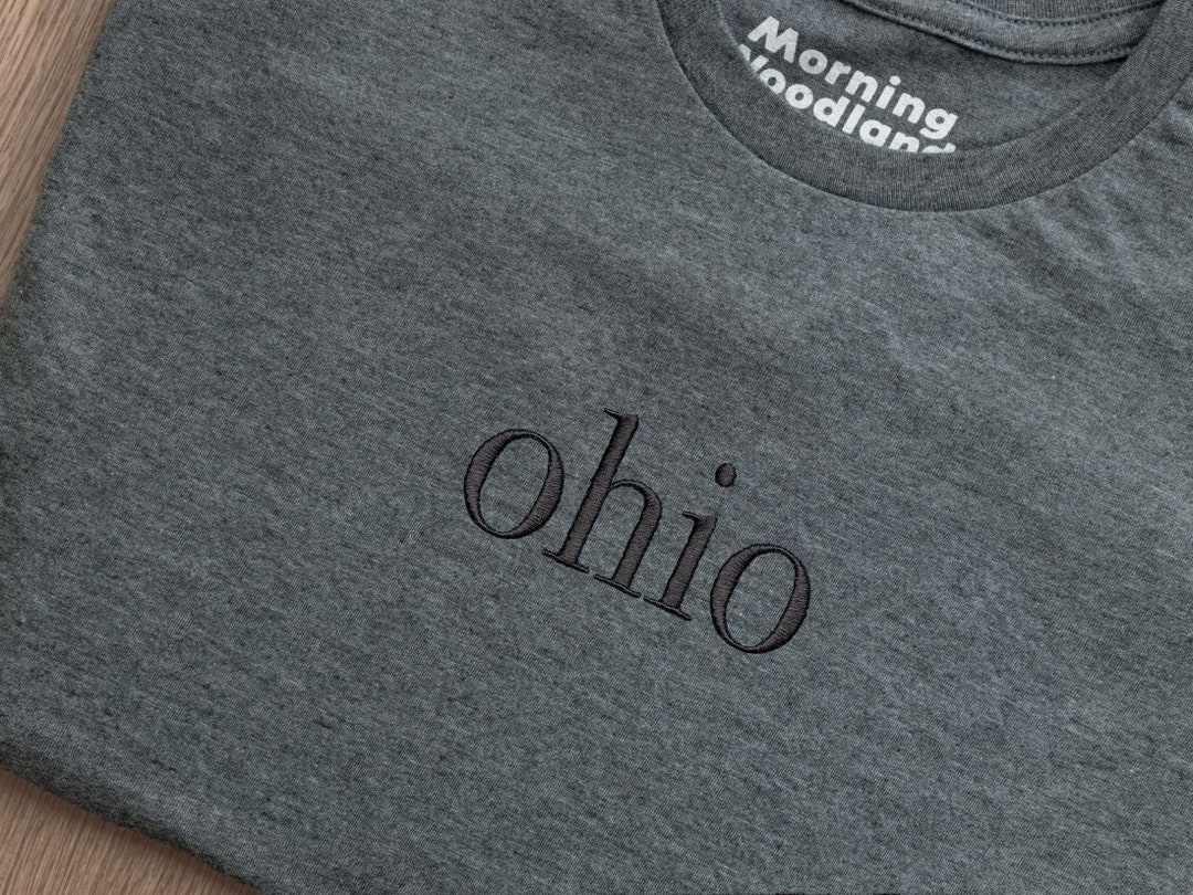 Embroidered Ohio T Shirt, Ohio State Unisex Tee Shirt, Minimalist USA ...