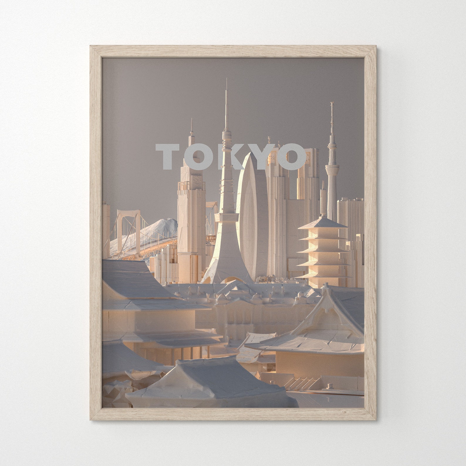 Tokyo Poster, Japan Architecture Print, Tokyo Landmarks Print, Tokyo ...