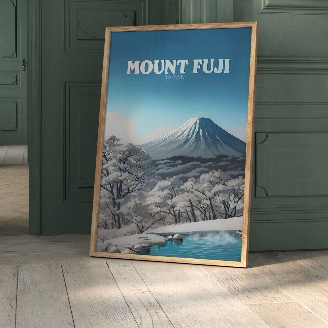 Mt Fuji Poster Japan Travel Poster Mt Fuji Print Japan - Etsy