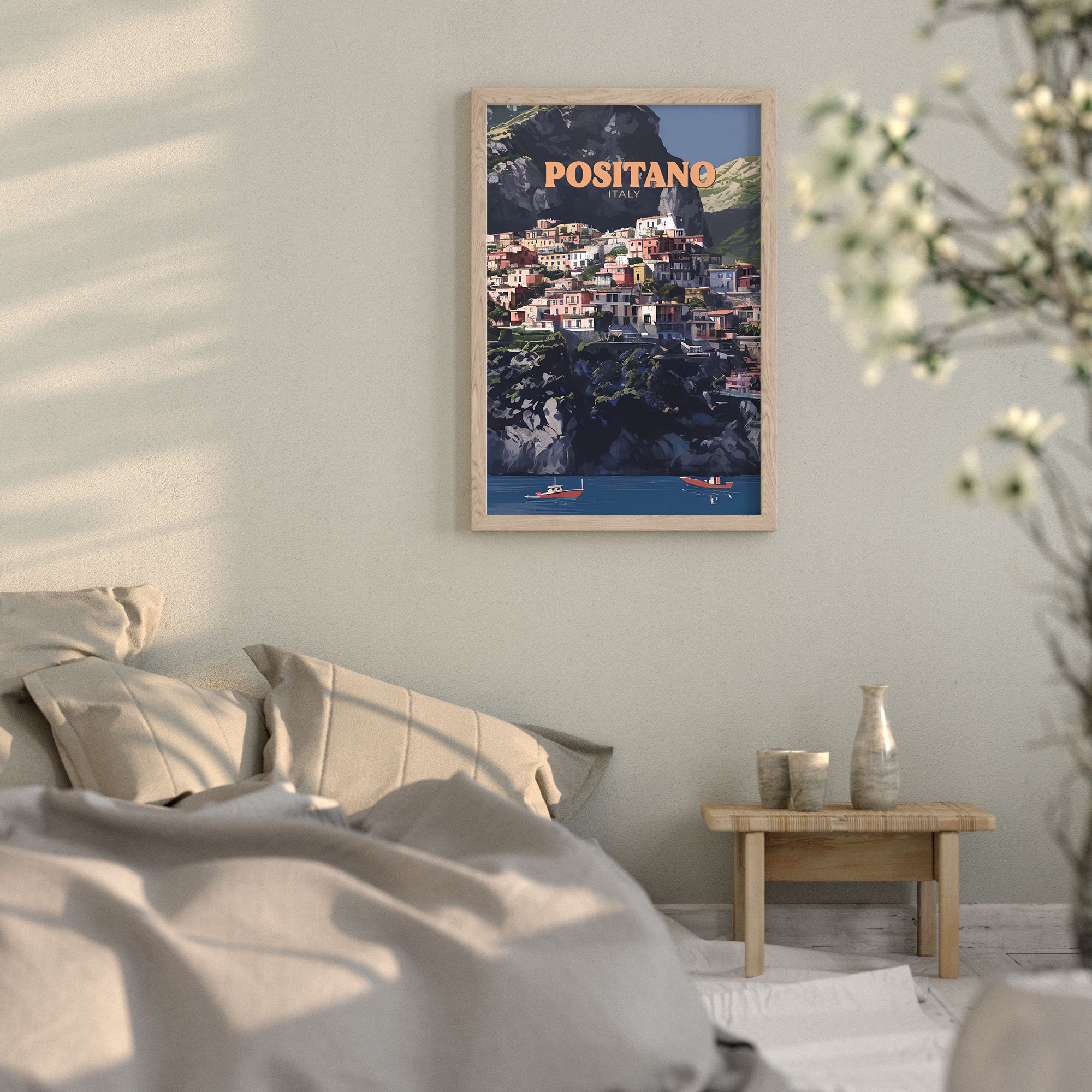 Amalfi Coast Poster, Positano Poster, Italy Travel Art Print, Italy ...