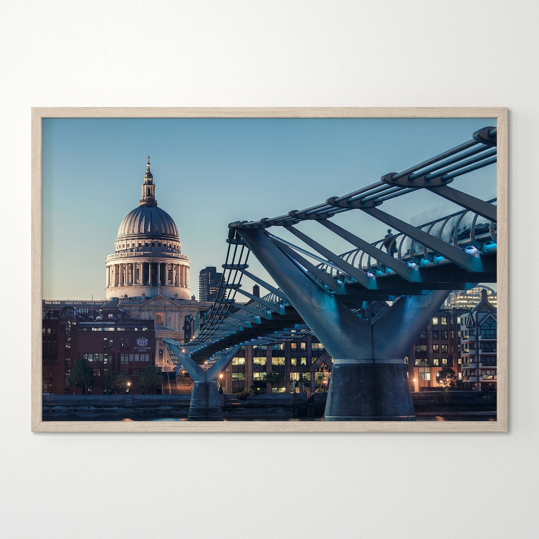 London Architecture Poster, St Pauls Cathedral Print, London ...