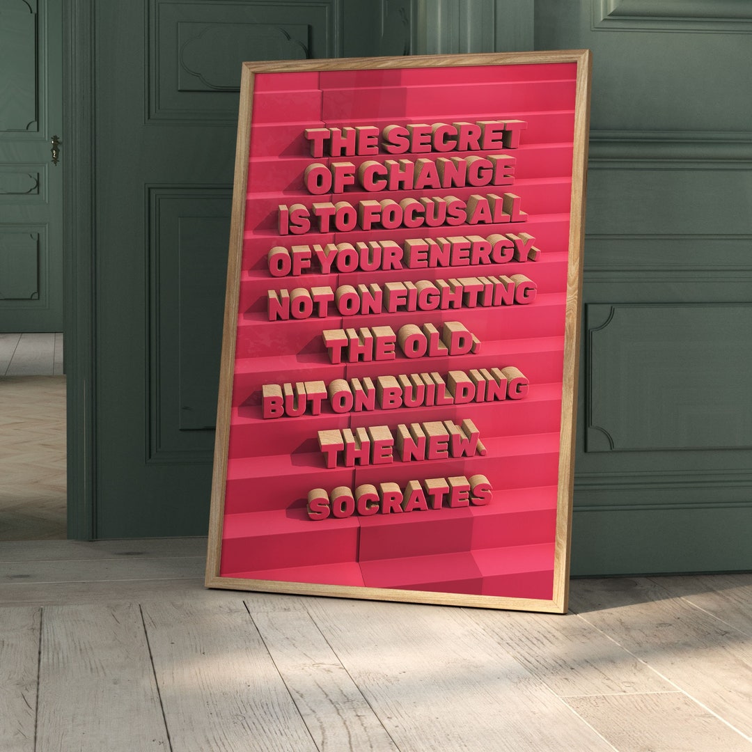 Socrates Poster, Ancient Greek Philosophy Quote, Socrates Building the ...