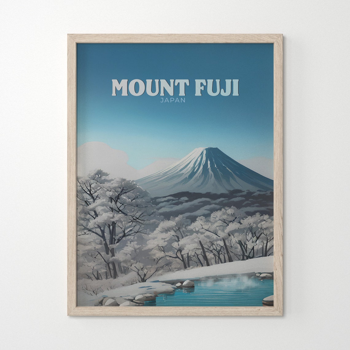 Mt Fuji Poster Japan Travel Poster Mt Fuji Print Japan - Etsy