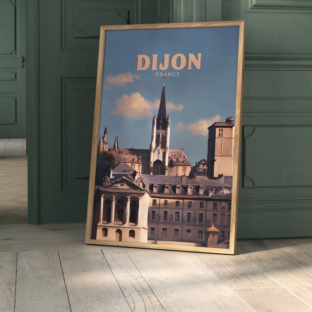 Dijon Artist Poster, Dijon France Wall Art, Dijon Travel Print ...
