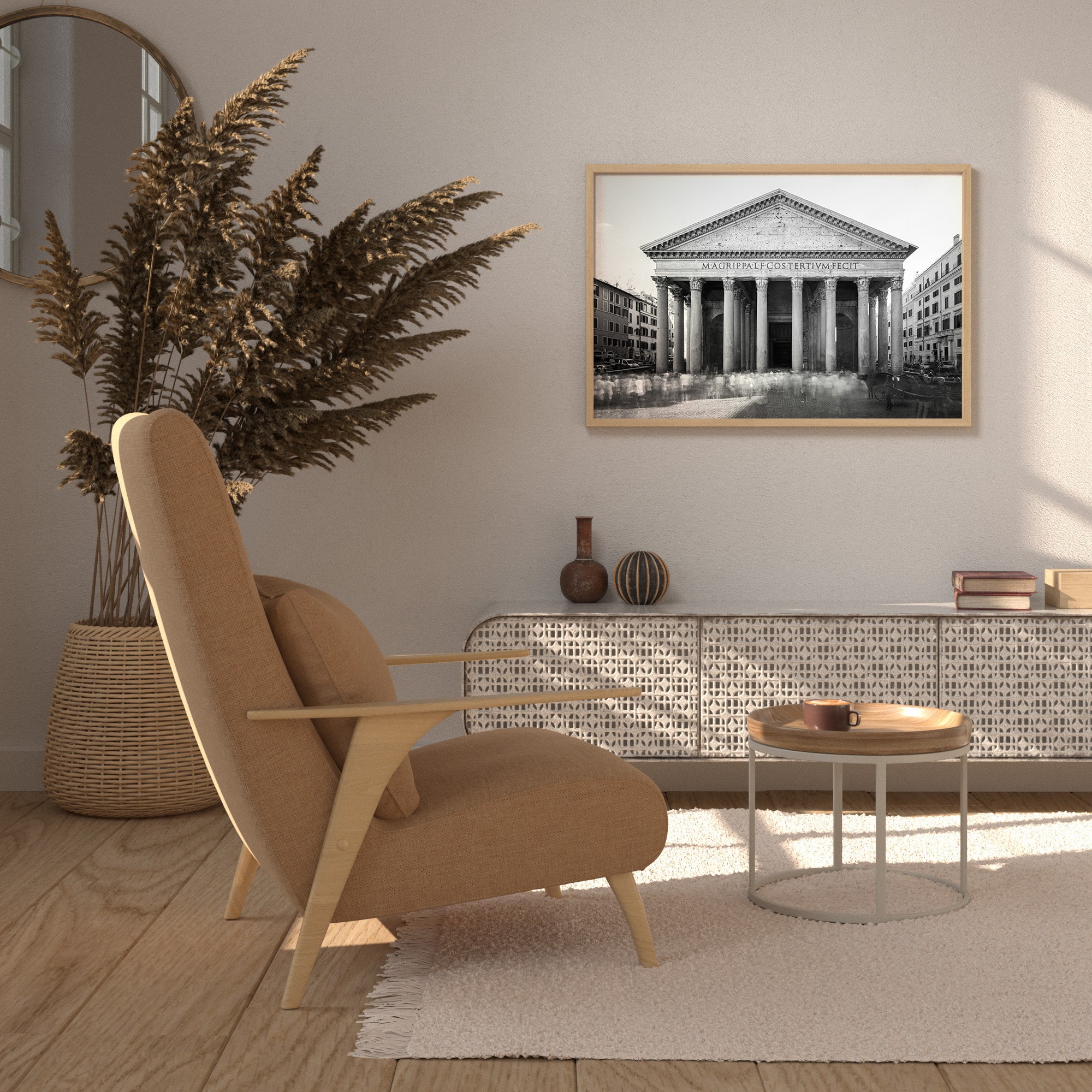 Rome Wall Print, Rome Pantheon Poster, Travel Art, Black & White Wall ...