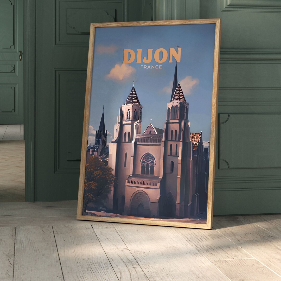 Dijon Artist Poster, Dijon France Wall Art, Dijon Travel Print ...