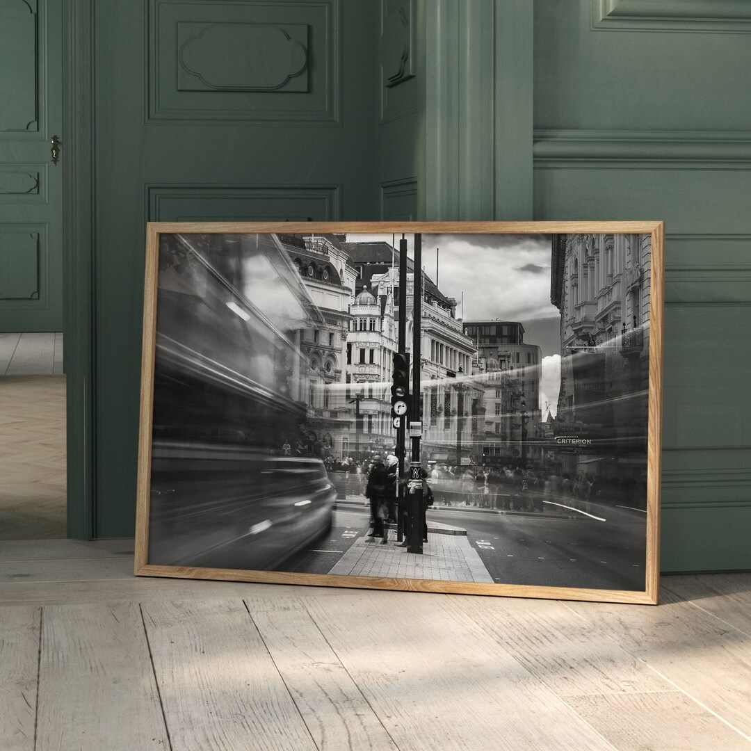 Piccadilly Circus Print, London Digital Download Poster, Long Exposure ...