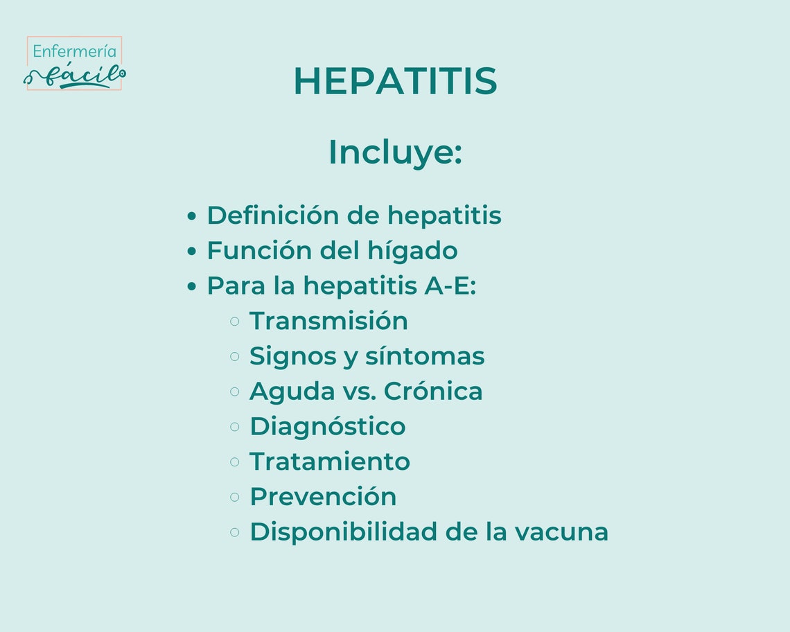 Hepatitis Study Guide Nursing Study Guide Digital Download Nursing ...