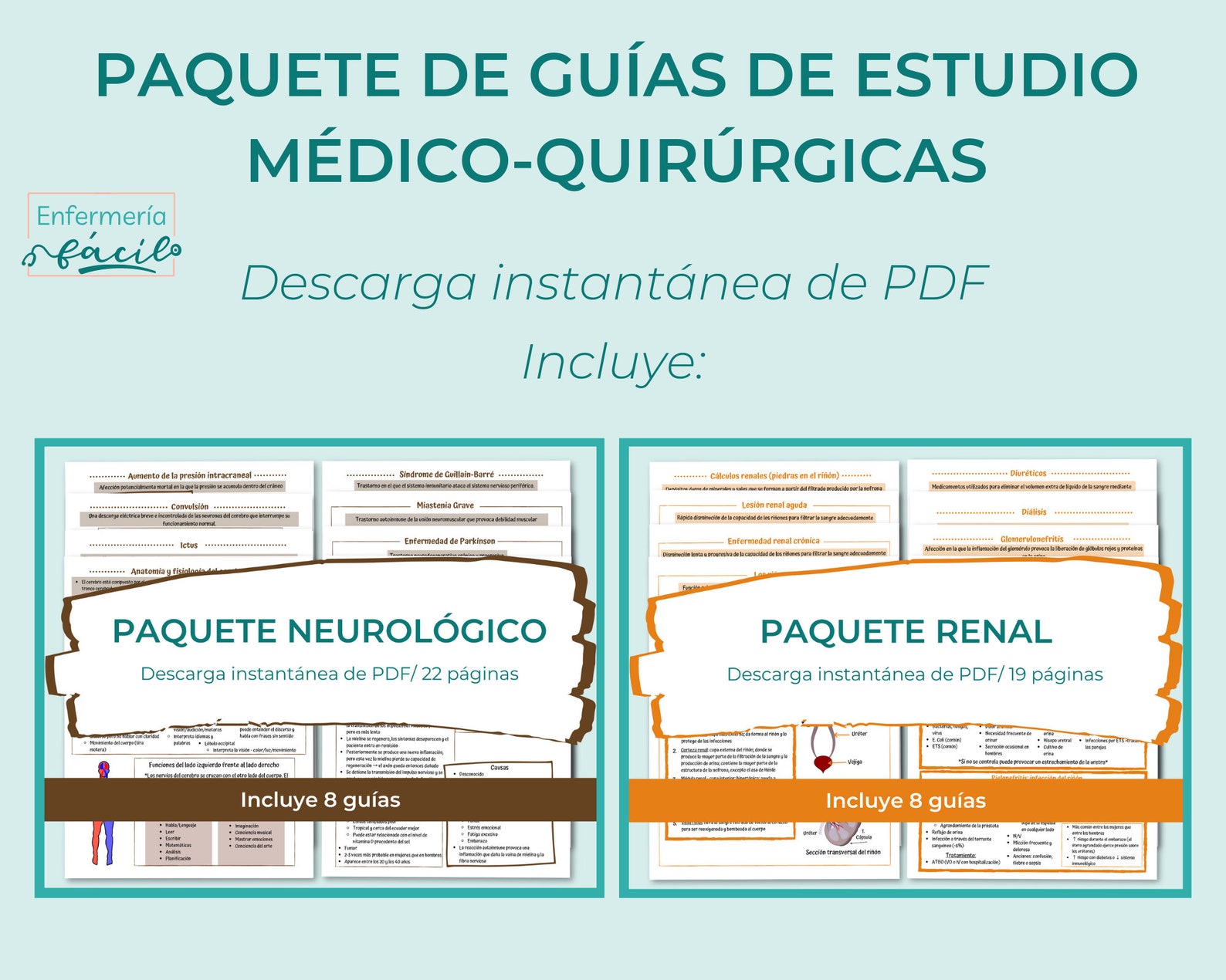 Medical-surgical Study Guide Package Nursing Study Guides Digital Notes ...