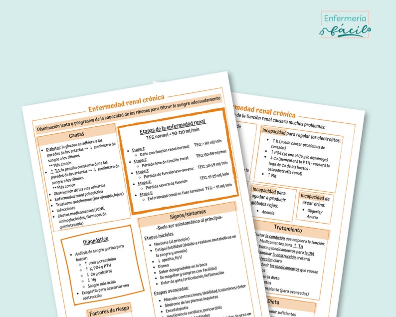 Chronic Kidney Disease Study Guide Nursing Study Guides Digital Notes ...