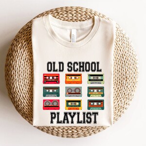 Old School Playlist Tshirt, Music Mix Tape Cassette Player Shirt, Retro 80s 90s Music Party ...