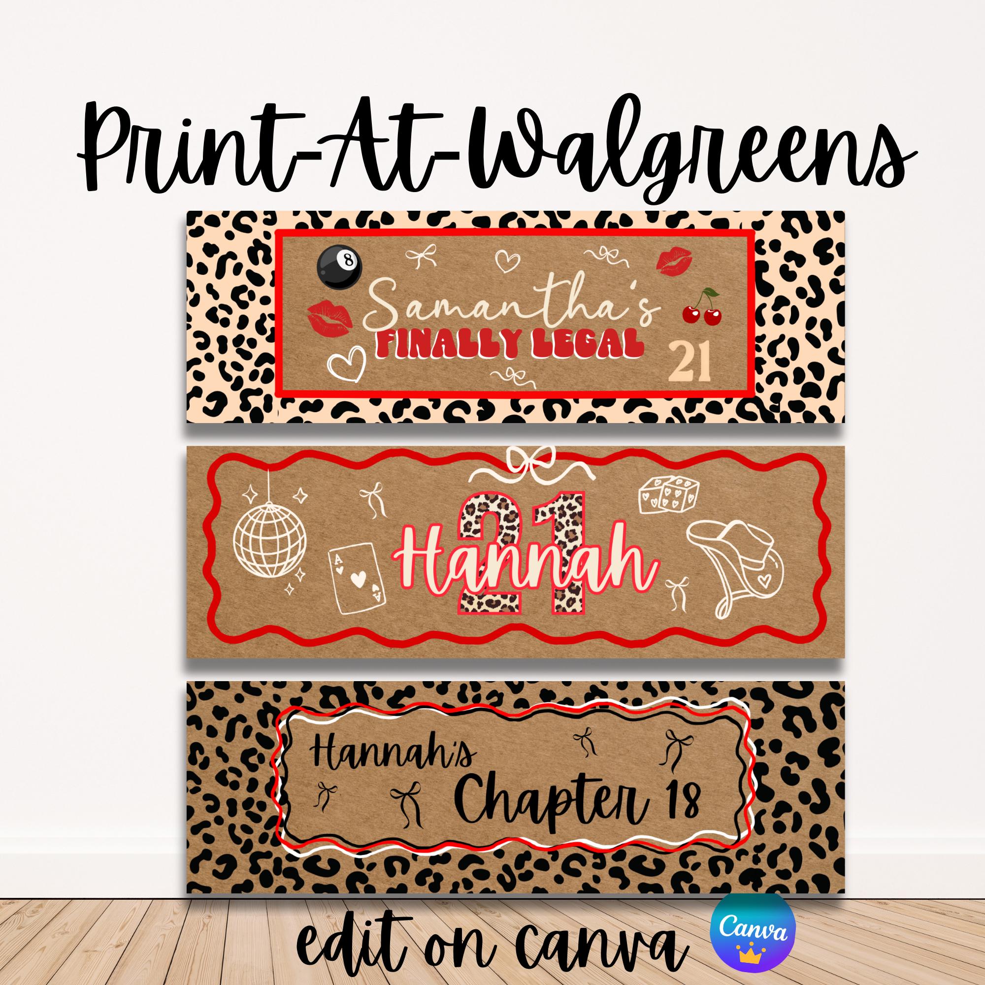Birthday Banner Template,editable on Canva, Printable Party Sign ...
