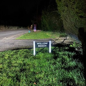 Reflective House Sign on Posts Driveway Free Standing Personalised Sign ...