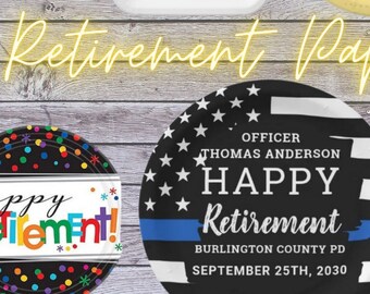 Happy Retirement Plates - Etsy