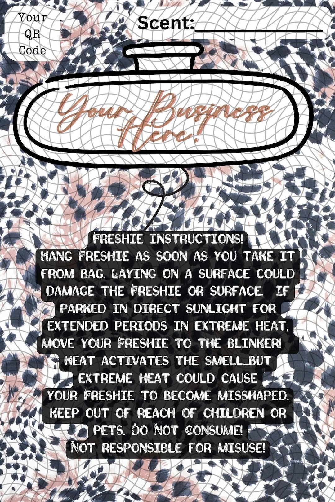 PNG FILE Download-freshie Scent & Care Instructions Package Insert-car ...