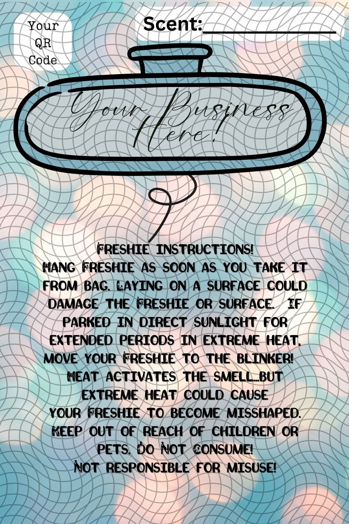 PNG FILE Download-freshie Scent & Care Instructions Package Insert-car ...