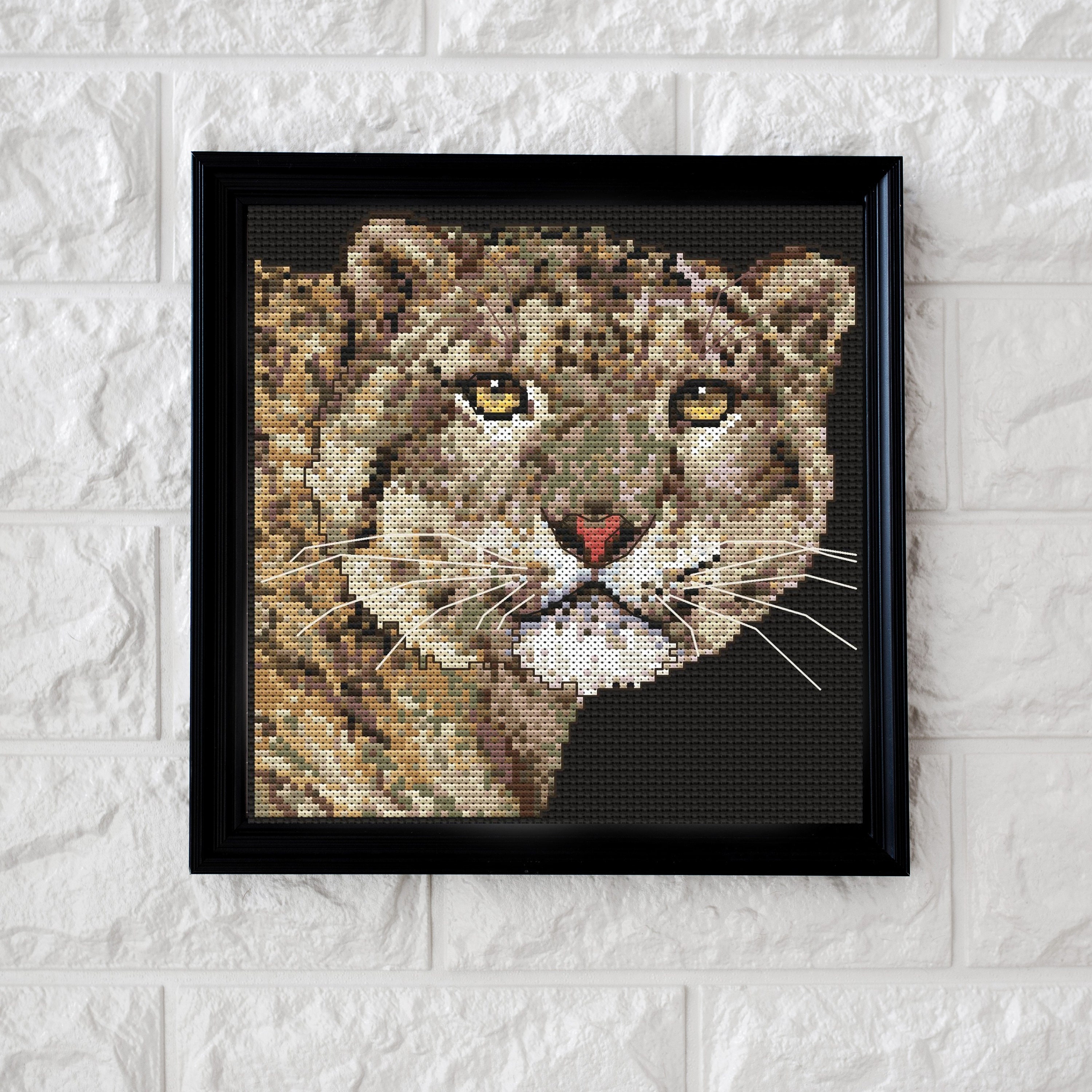 Leopard Cross Stitch Pattern Animal Embroidery Design Big - Etsy