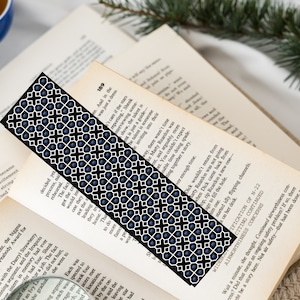Blackwork Bookmark Patterns, Two Bookmark Embroidery Design, Cross ...