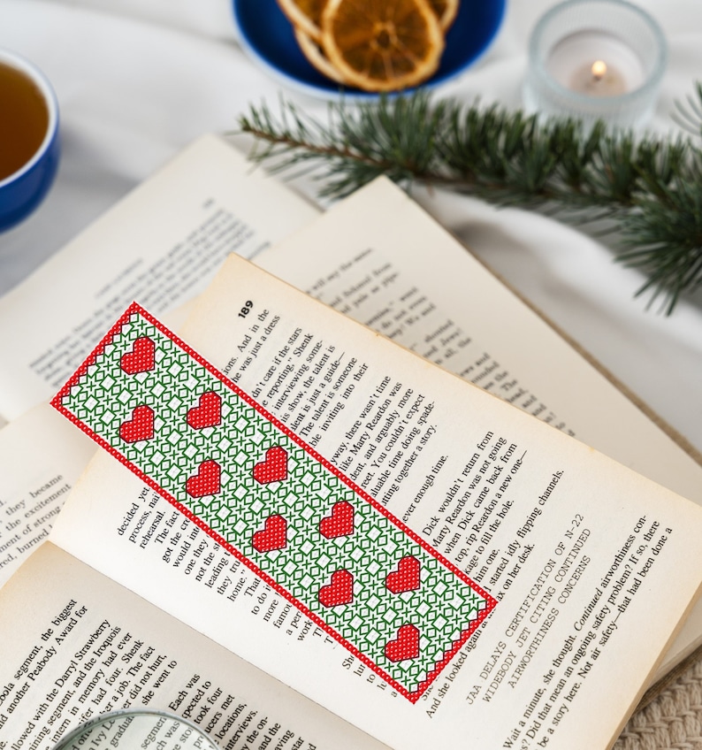Christmas Blackwork Bookmark Patterns: Set of 3 Embroidery Designs (PDF ...