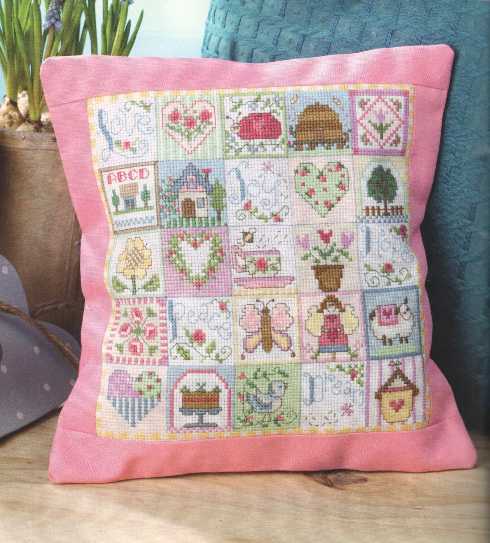 Cross Stitch Pattern for Baby Pillow, Mini Counted Cross Stitch Chart ...