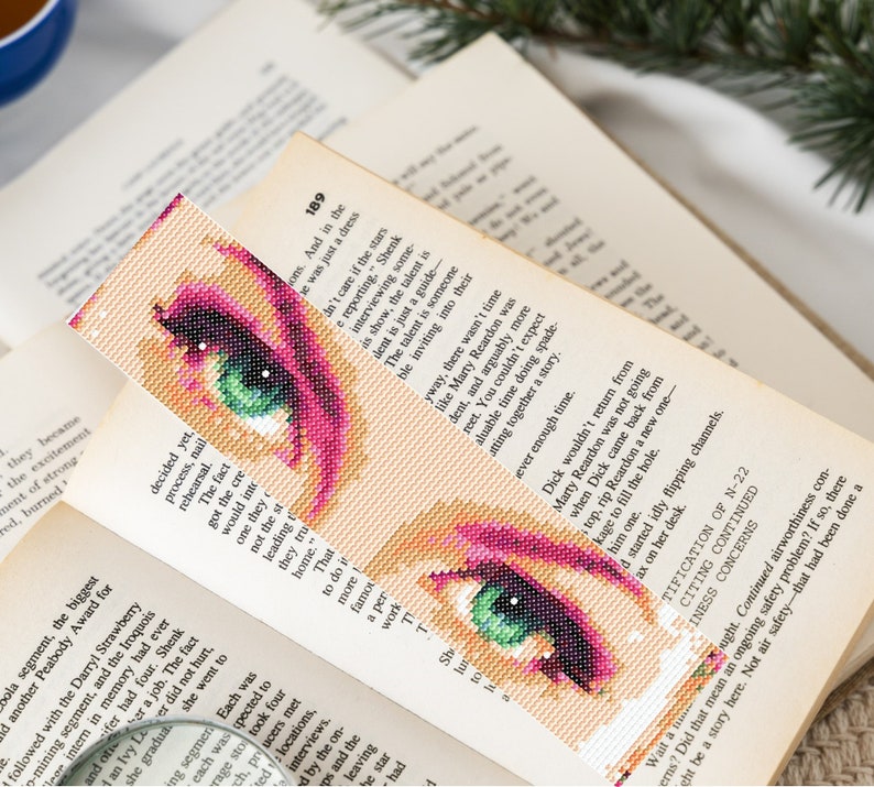 Woman Eyes Cross Stitch Bookmark Pattern: Retro Embroidery (PDF) - Etsy